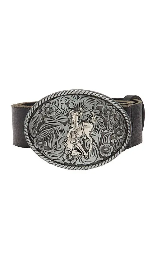 LAMARQUE Leather Belt With Metal Buckle