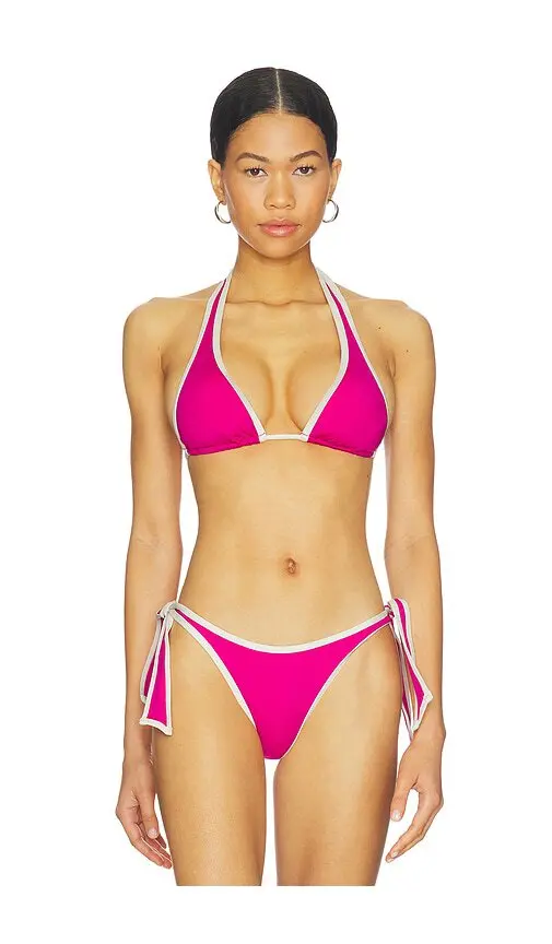 L*Space Mac Bikini Top - Bougainvillea & Cream