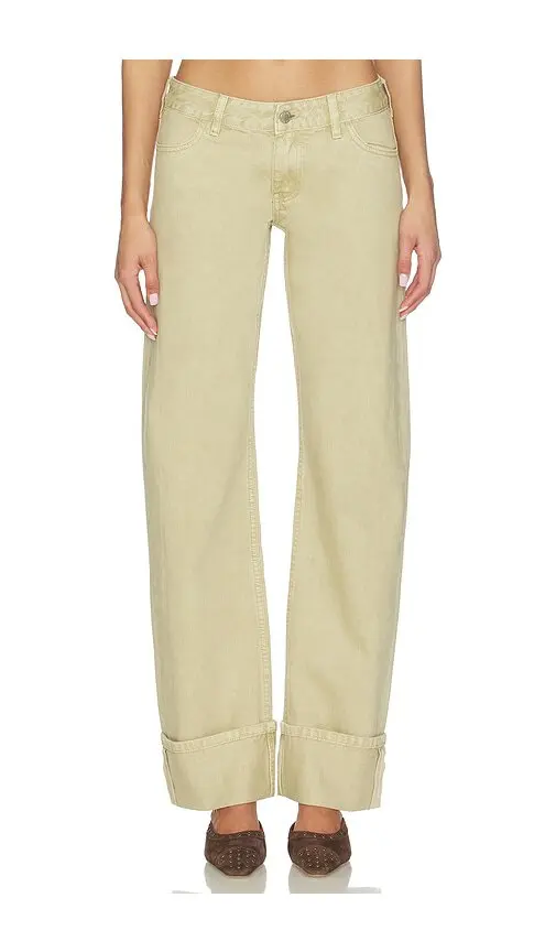 With Jéan Agnes Jeans In Beige - Stone Wash