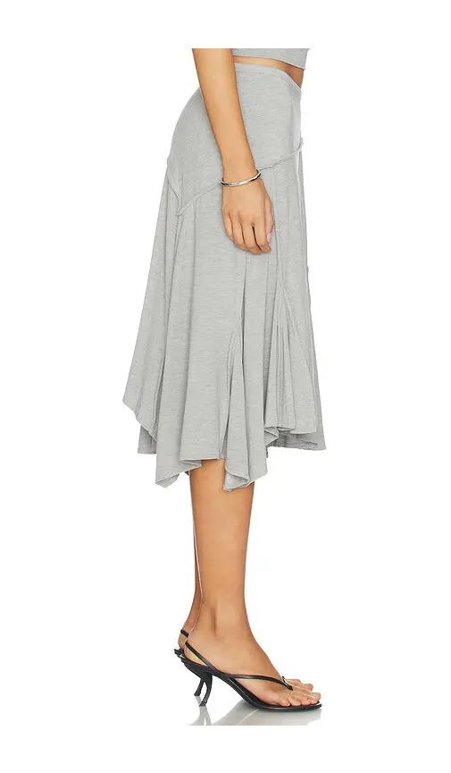 With Jéan Sharni Knit Jersey Skirt - Grey