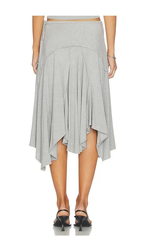 With Jéan Sharni Knit Jersey Skirt - Grey