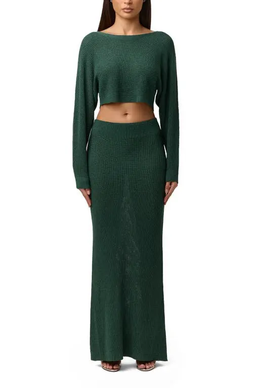 Naked Wardrobe Boat Neck Cropped Sweater