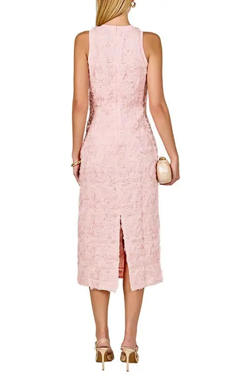 Endless Rose Floral Appliqué Sleeveless Midi Dress