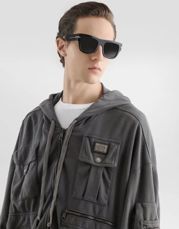 Dolce & Gabbana Jersey Hooded Sweatshirt With Vintage Finish
