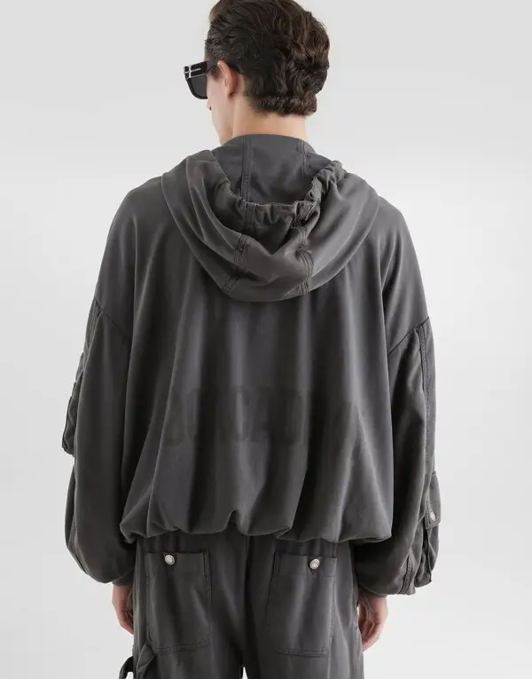 Dolce & Gabbana Jersey Hooded Sweatshirt With Vintage Finish