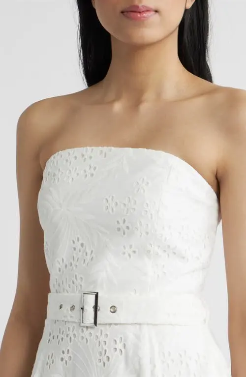 Sam Edelman Strapless Cotton Eyelet Dress