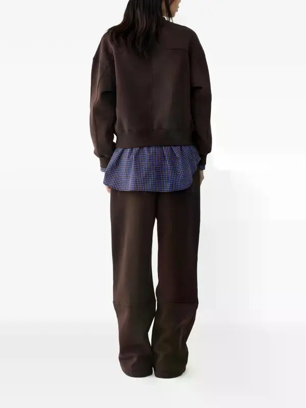 STUDIO TOMBOY Fleece-lined Panelled Track Pants - Brown