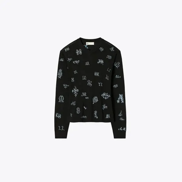 Tory Burch Embroidered Silk Sweater