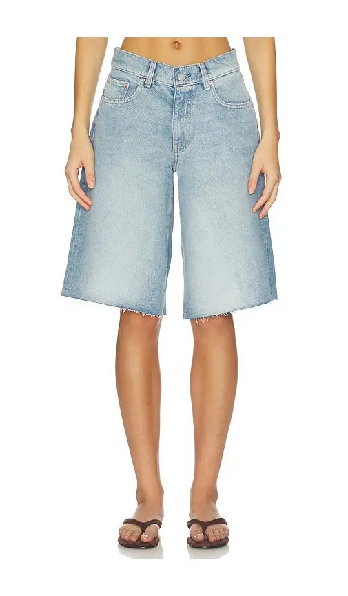 DL1961 Abby Low Rise Relaxed Denim Culotte Shorts