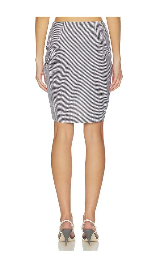 FLEUR DU MAL Poplin Draped Ruched Skirt
