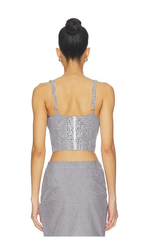 FLEUR DU MAL Poplin Bustier Top