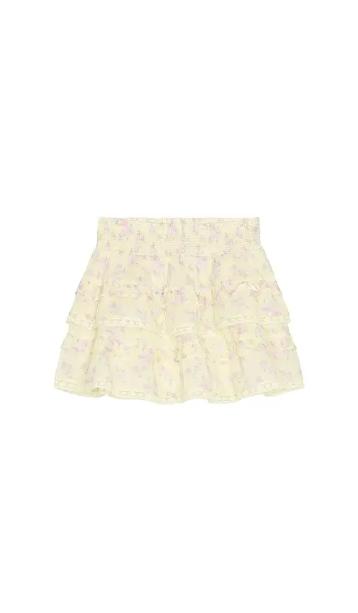 LoveShackFancy Tween Billie Skirt - Lemon
