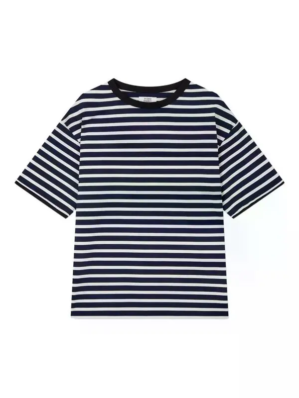 STUDIO TOMBOY Striped Crew-neck T-shirt - Blue