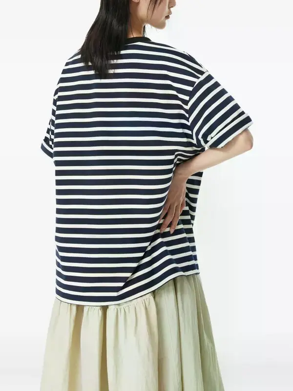 STUDIO TOMBOY Striped Crew-neck T-shirt - Blue