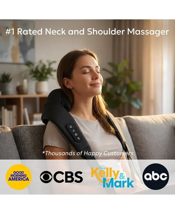 MIKO Wave Heated Neck & Back Massager With Heat