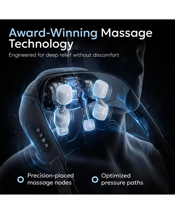 MIKO Wave Heated Neck & Back Massager With Heat