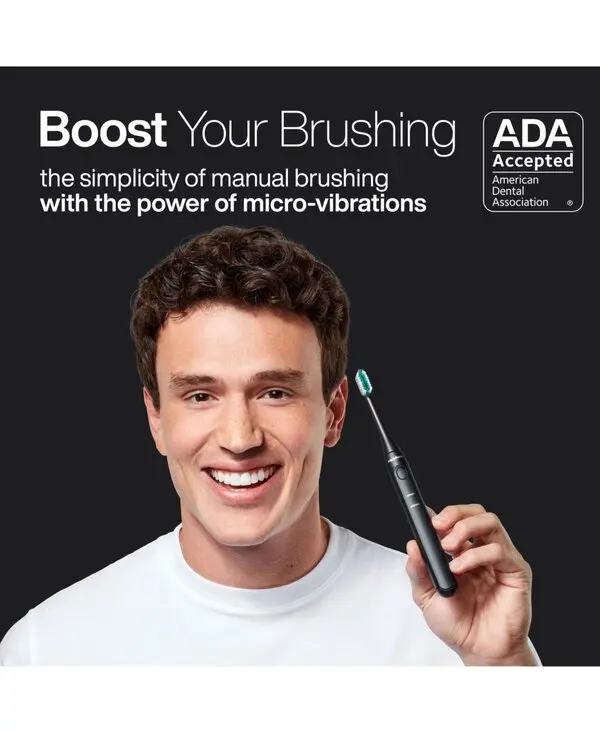 AQUASONIC Icon Rechargeable Electric Toothbrush - Black