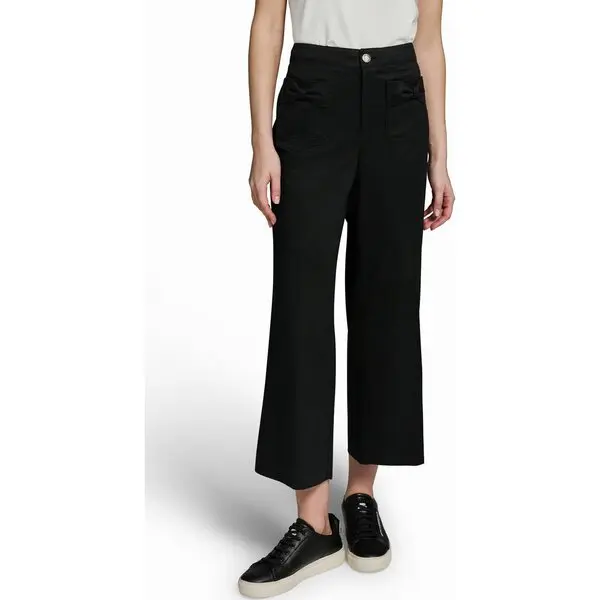 Karl Lagerfeld Paris Bow Pocket Crop Pants - Black