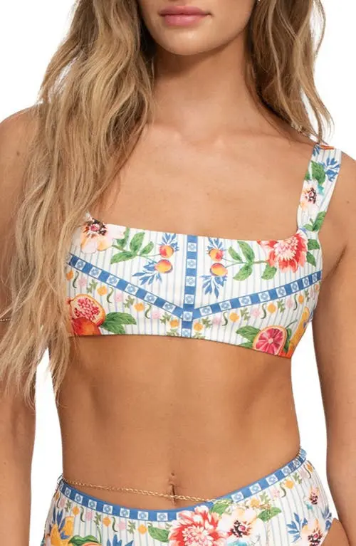 Agua Bendita Sele Basket Bikini Top - Blue