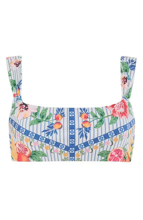 Agua Bendita Sele Basket Bikini Top - Blue