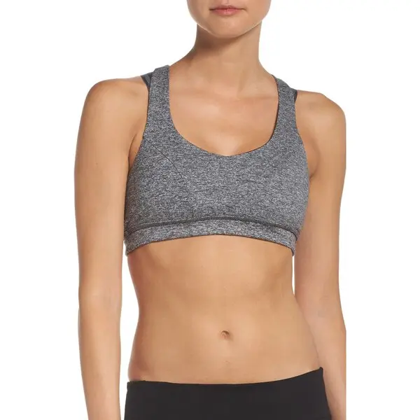 Zella Impulse Sports Bra - Grey Graphite Melange