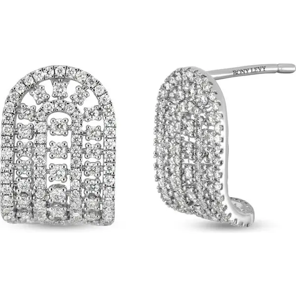 Bony Levy 18k Gold Diamond Stud Earrings - 18kw