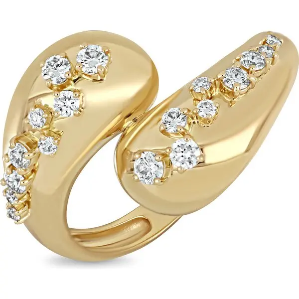 Bony Levy 18k Gold Mika Diamond Crossover Ring - 18k Yellow Gold
