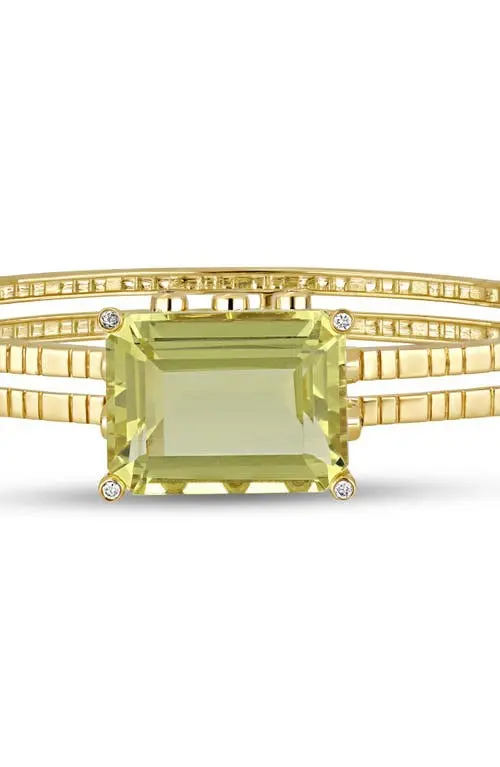 Bony Levy 18k Gold Lemon Quartz & Diamond Bangle