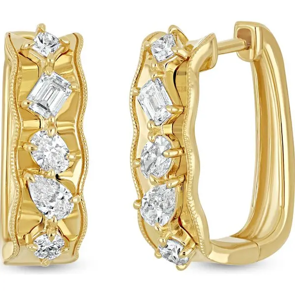 Bony Levy Kiera 18k Gold Diamond Hoop Earrings - 18k Yellow Gold