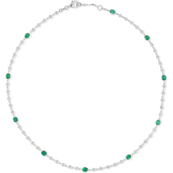 Bony Levy 18k Gold, Emerald, And Diamond Necklace - 18kw