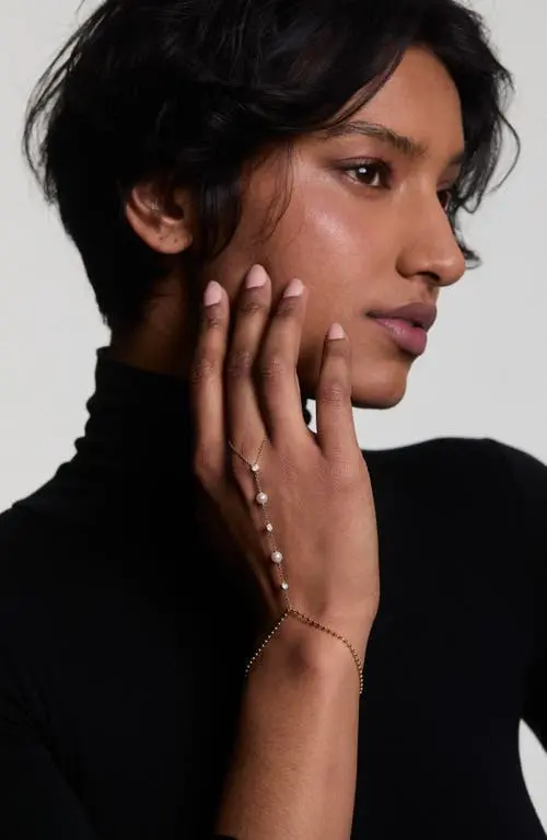 Nadri Esme Faux Pearl Hand Chain