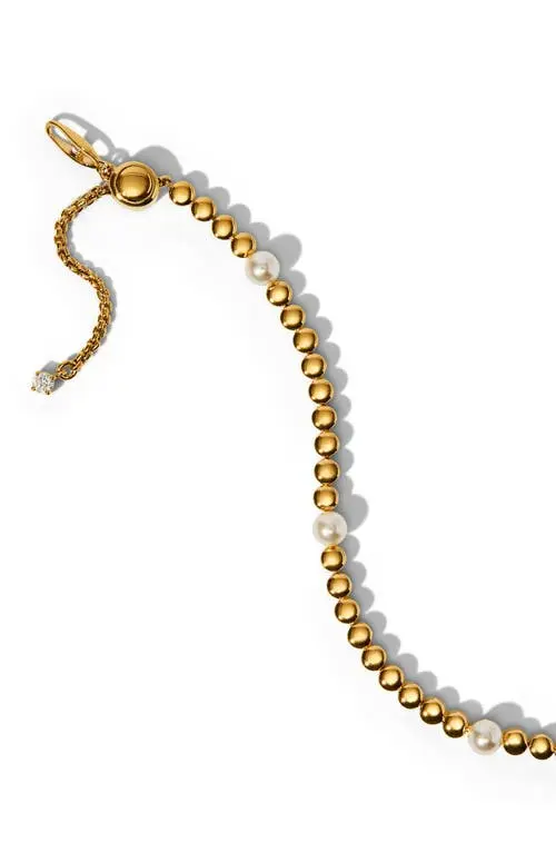 Nadri Esme Faux Pearl Bracelet - Gold
