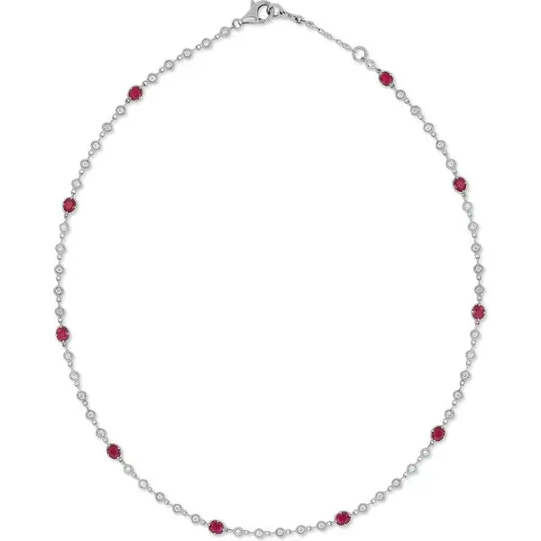 Bony Levy 18k Gold, Ruby, And Diamond Necklace - 53rd1.13