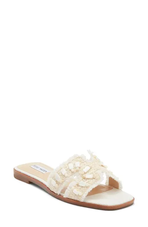 Steve Madden Hadyn Slide Sandal - Bone Raffia