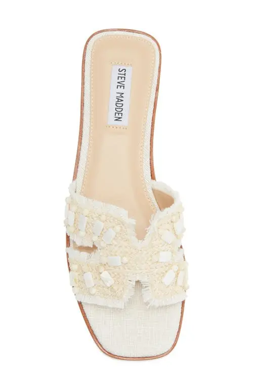 Steve Madden Hadyn Slide Sandal - Bone Raffia