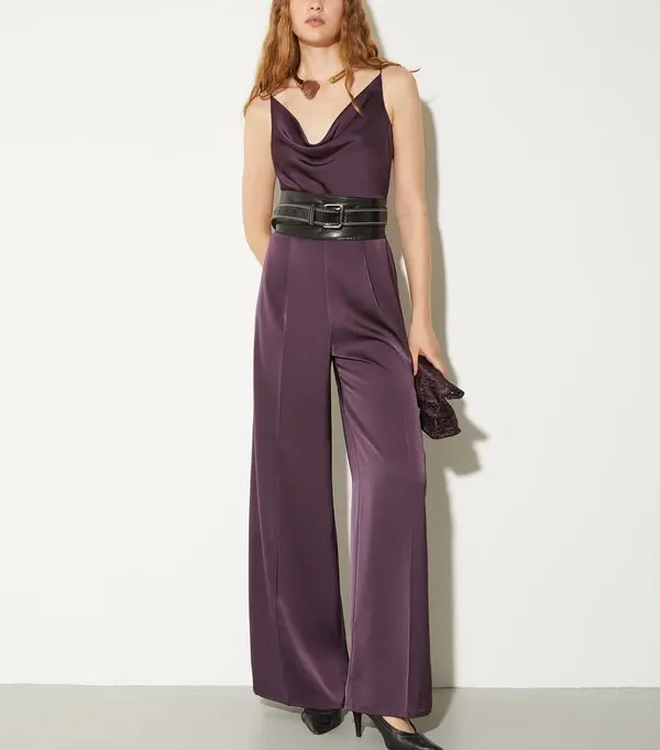 Max & Co. Satin Cowl-neck Jumpsuit