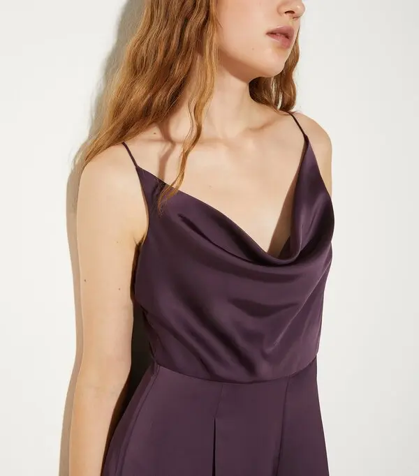 Max & Co. Satin Cowl-neck Jumpsuit