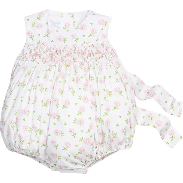 LITTLE ENGLISH Floral Smocked Bubble - Meriwether Floral