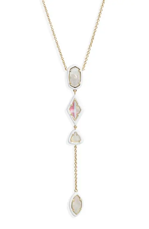 Kendra Scott Greta Y-necklace - Gold Ivory Mix