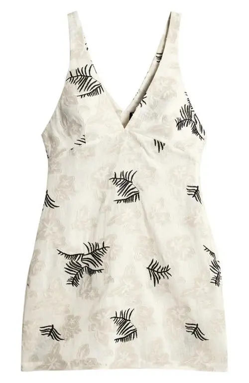 Desigual Floral Print Embroidered Minidress