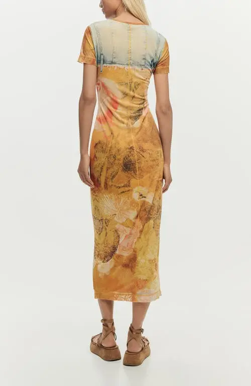 Desigual Trompe L'oeil Midi T-shirt Dress