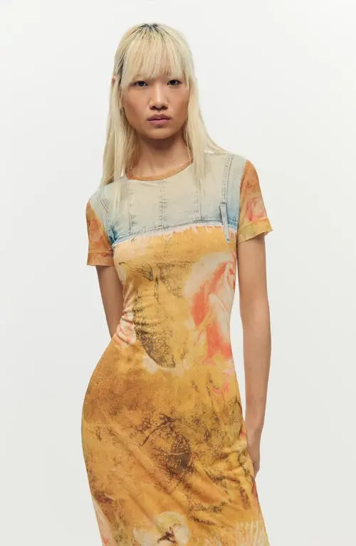 Desigual Trompe L'oeil Midi T-shirt Dress