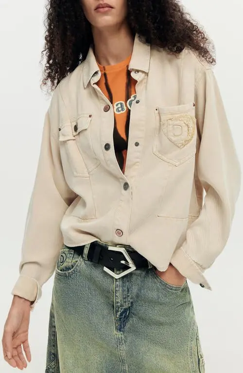 Desigual Denim Trucker Jacket - Off White