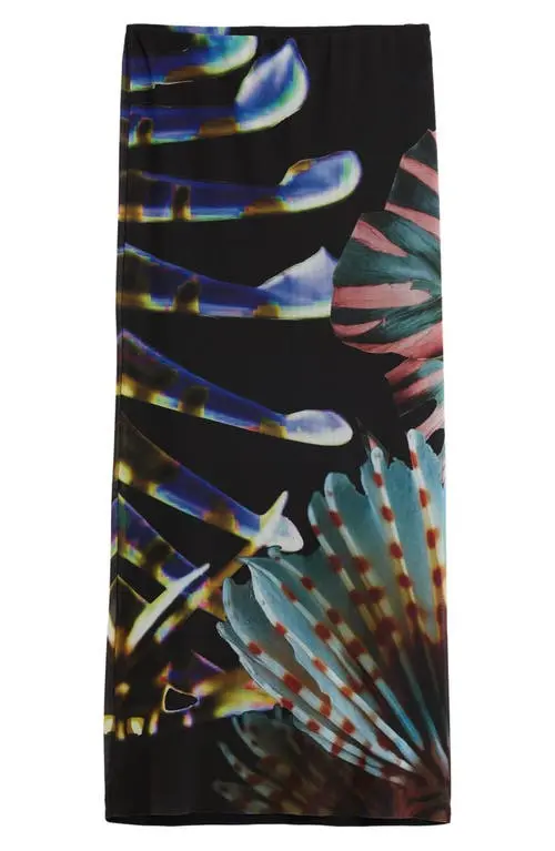 Desigual Graphic Mesh Maxi Skirt