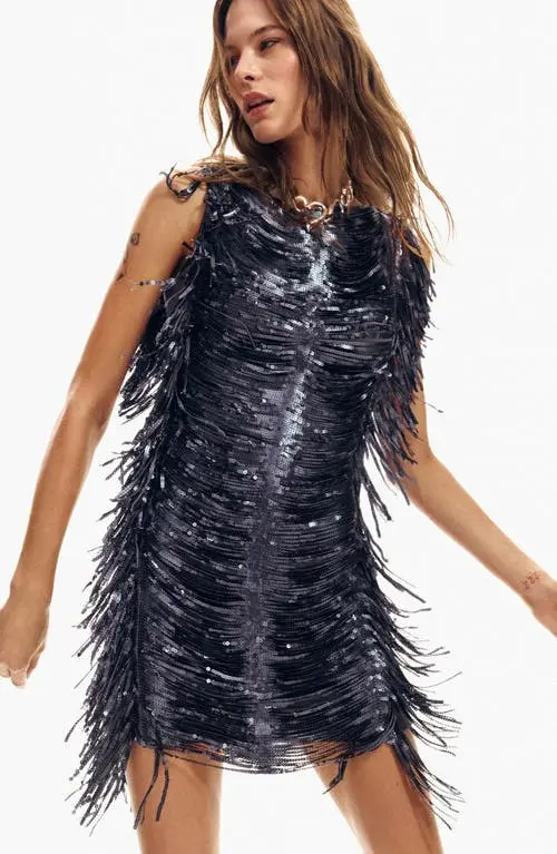 Desigual Sleeveless Sequin Mini Dress