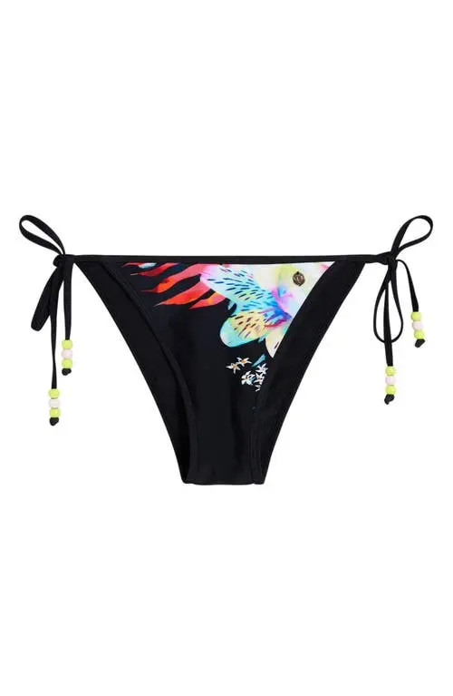 Desigual Printed Bikini Bottoms - Black