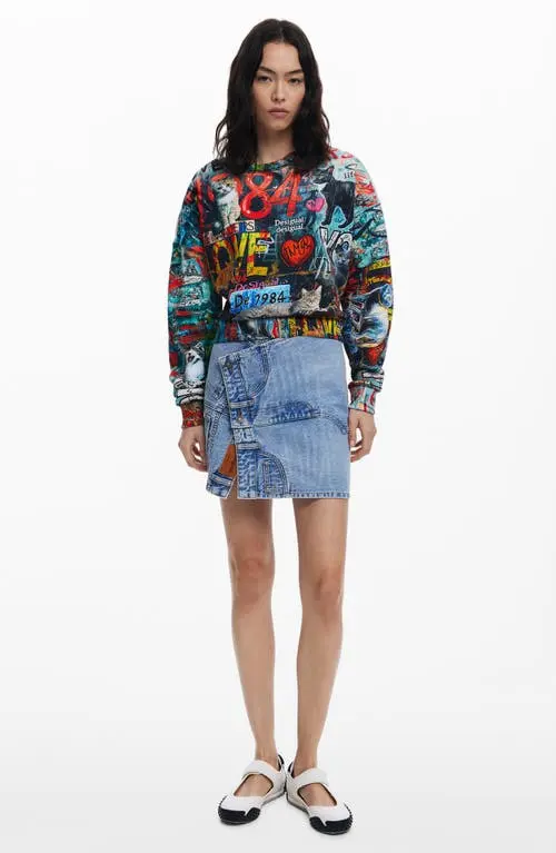 Desigual Graphic Cotton Sweatshirt