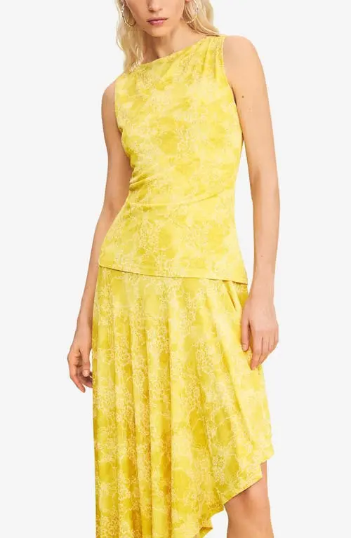 Desigual Floral Sleeveless Asymmetric Hem Dress