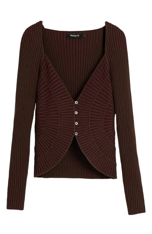 Desigual Rib Knit Cardigan