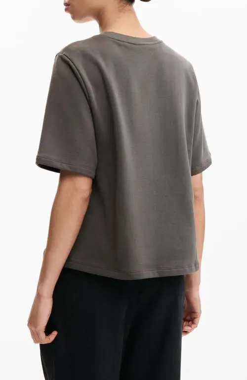 Desigual Logo Appliqué T-shirt - Gray